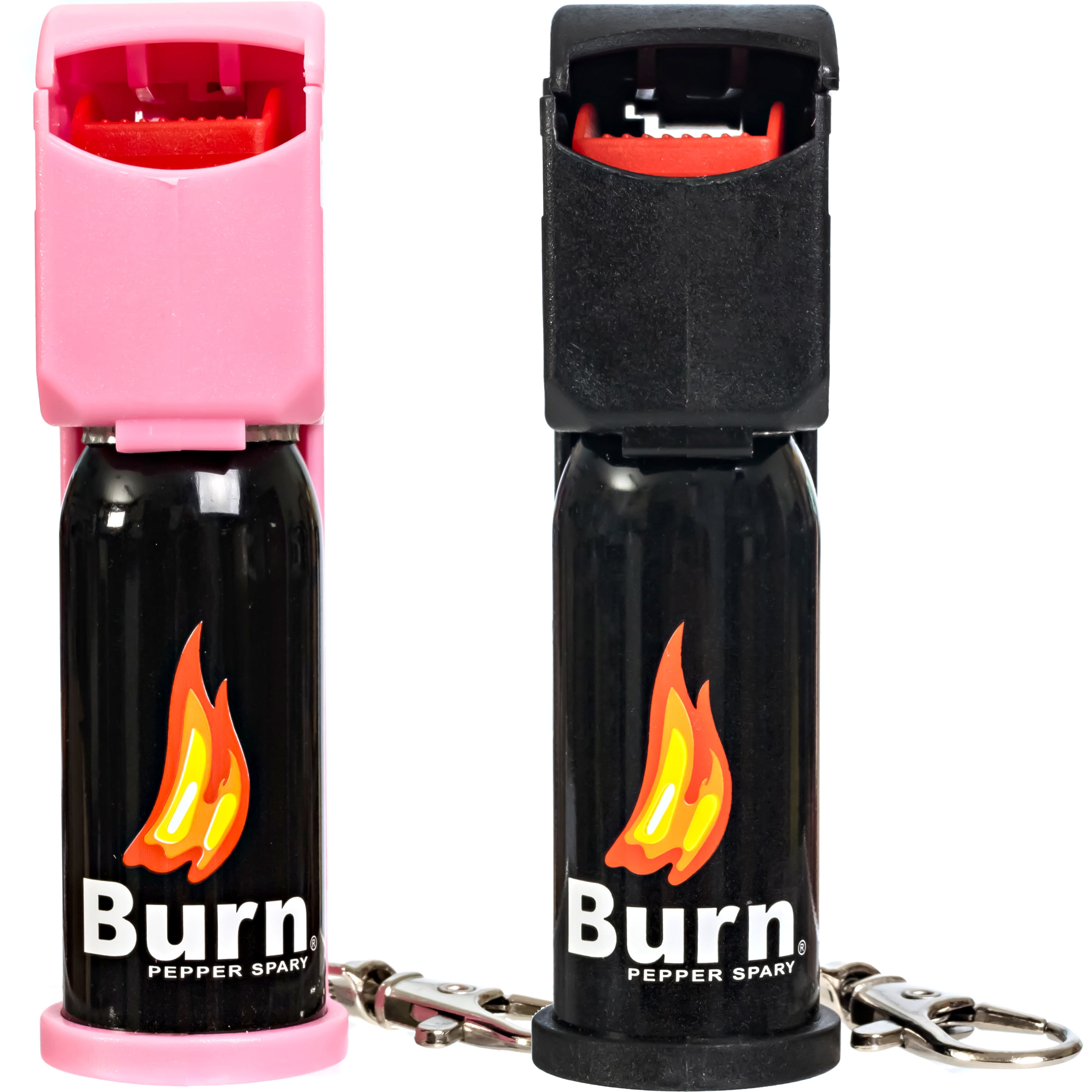 2 Pack Burn Pepper Spray 1/2oz Self Defense Security Flip Top, Black ...