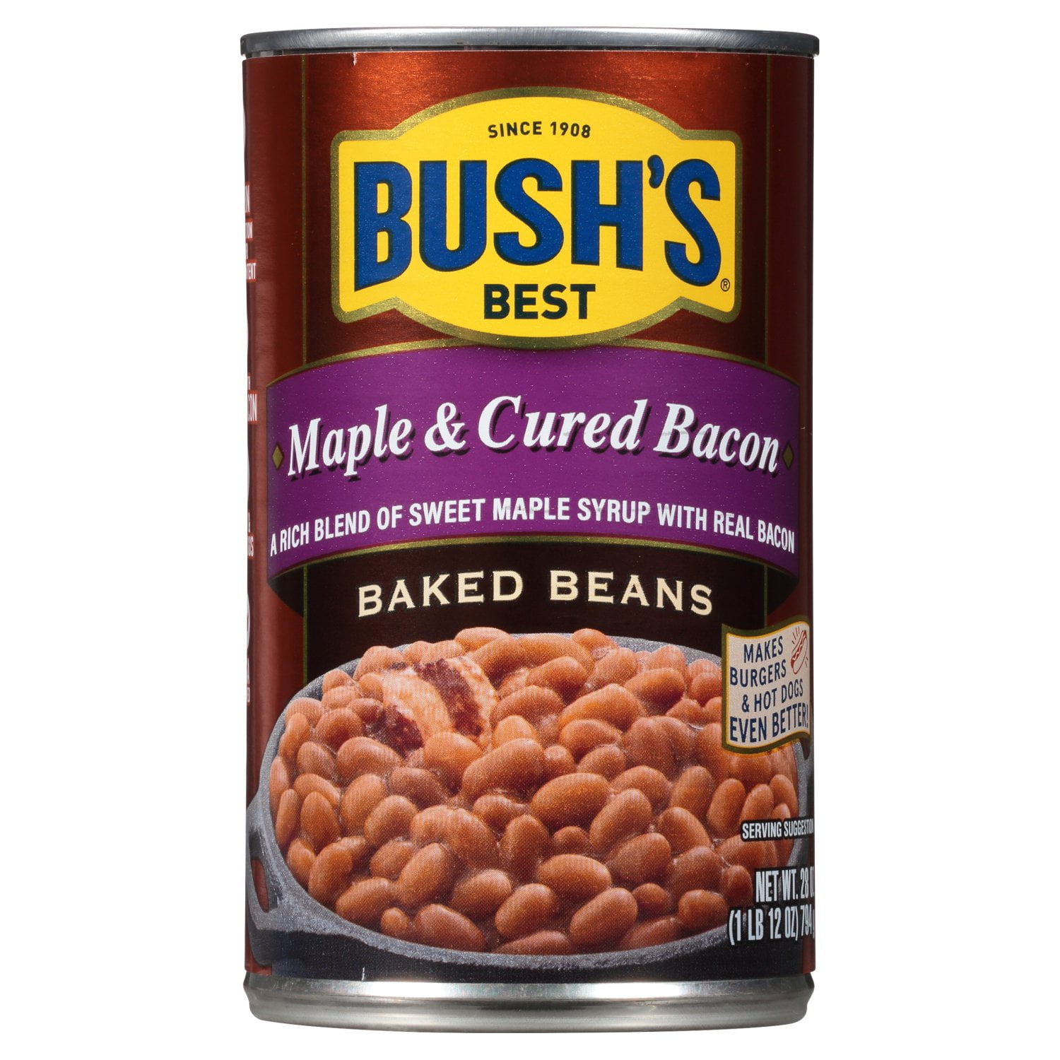 2 Pack - Bush's Best Baked Beans Maple Cured Bacon 28 oz Package May ...