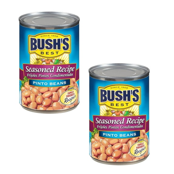 ( 2 Pack ) Bush's Best Seasoned Recipe Pinto Beans 16 Oz. Can - Walmart.com