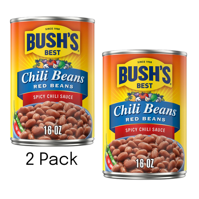 Bush's Spicy Red Beans, Canned Chili Beans, 2 Pack, 16 oz - Walmart.com