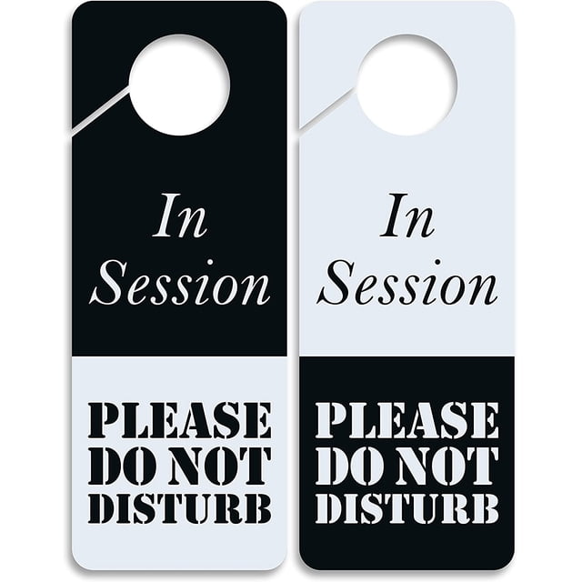 2 Pack Business Design Do Not Disturb Sign - in Session, Double Sided ...
