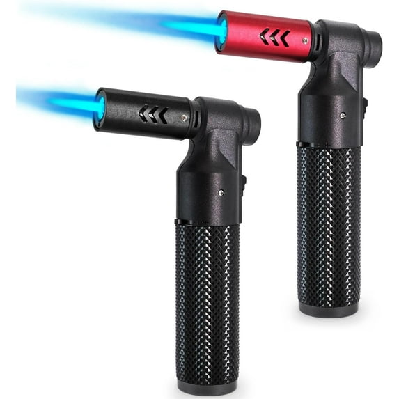 2 Pack Butane Torch Lighter Big Jet Flame Refillable Portable Butane ...