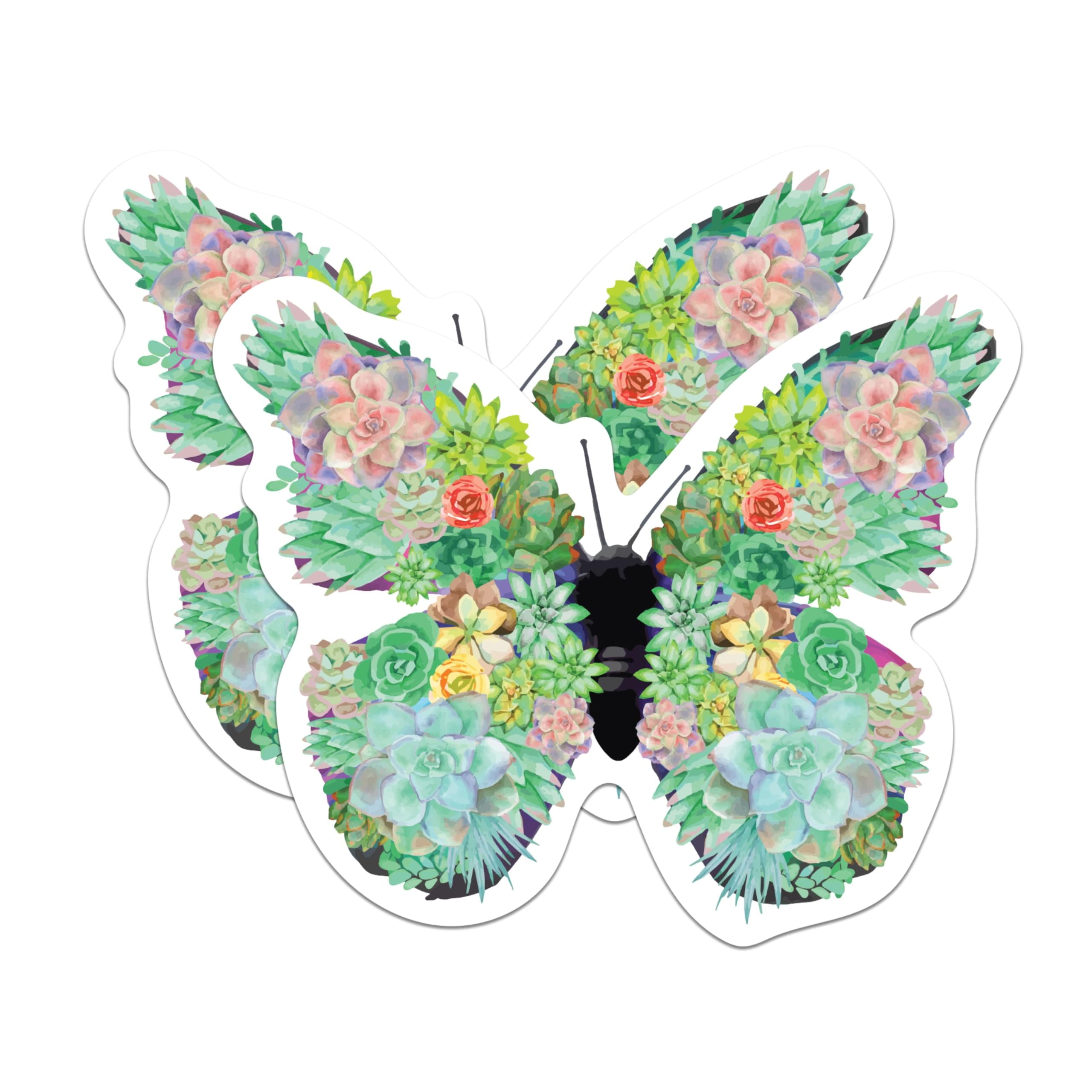 (2 Pack) Butterfly Floral and Flowers Magnets - Cool Nature Butterfly ...
