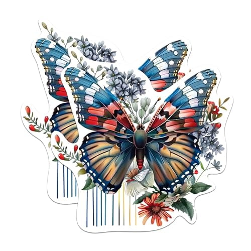 (2 Pack) Butterfly with Flowers Butterfly Nature Lover Magnets - 5 ...