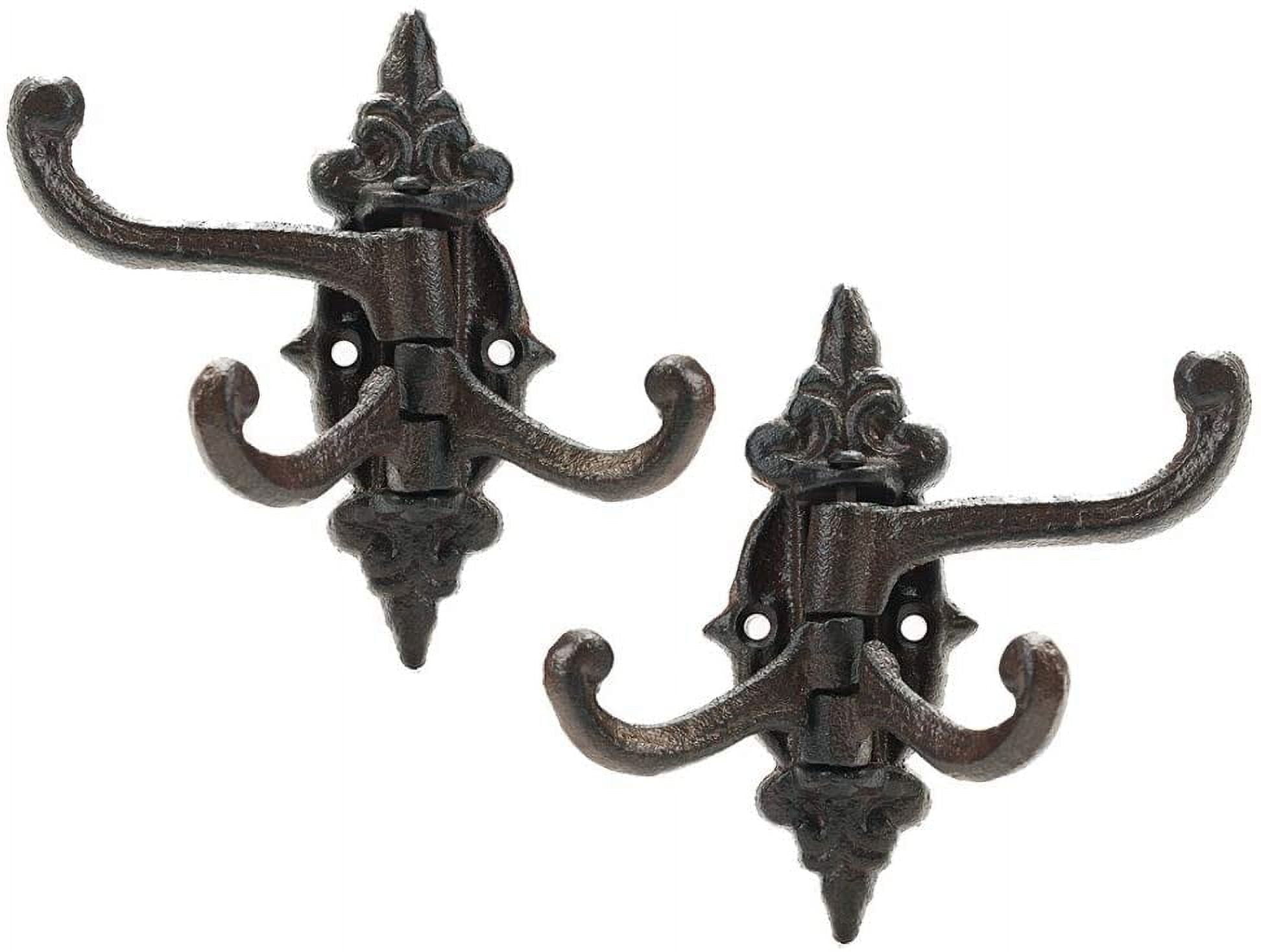 2-Pack C Iron 3-in-1 Flexible & Functiol Swivel Wall Hook - Vintage ...