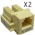 2-Pack CAT3 Keystone Snap-In Punch-Down Jacks – RJ11/RJ12, Ivory ...