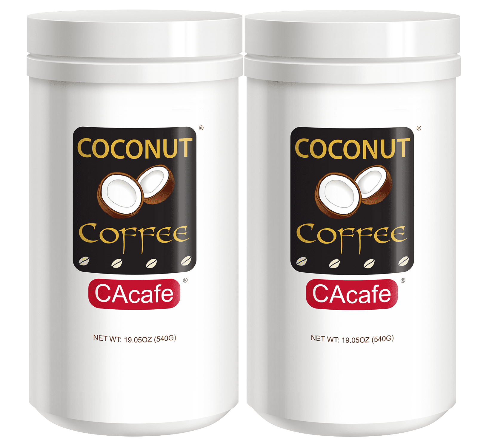 CAcafe Gluten-Free Coconut Medium Roast Instant Coffee, 2 Pack, 19.05 ...