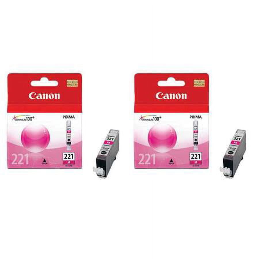 2 Pack CLI-221M Magenta Color Ink Tank for Select PIXMA iP, MP, MX ...