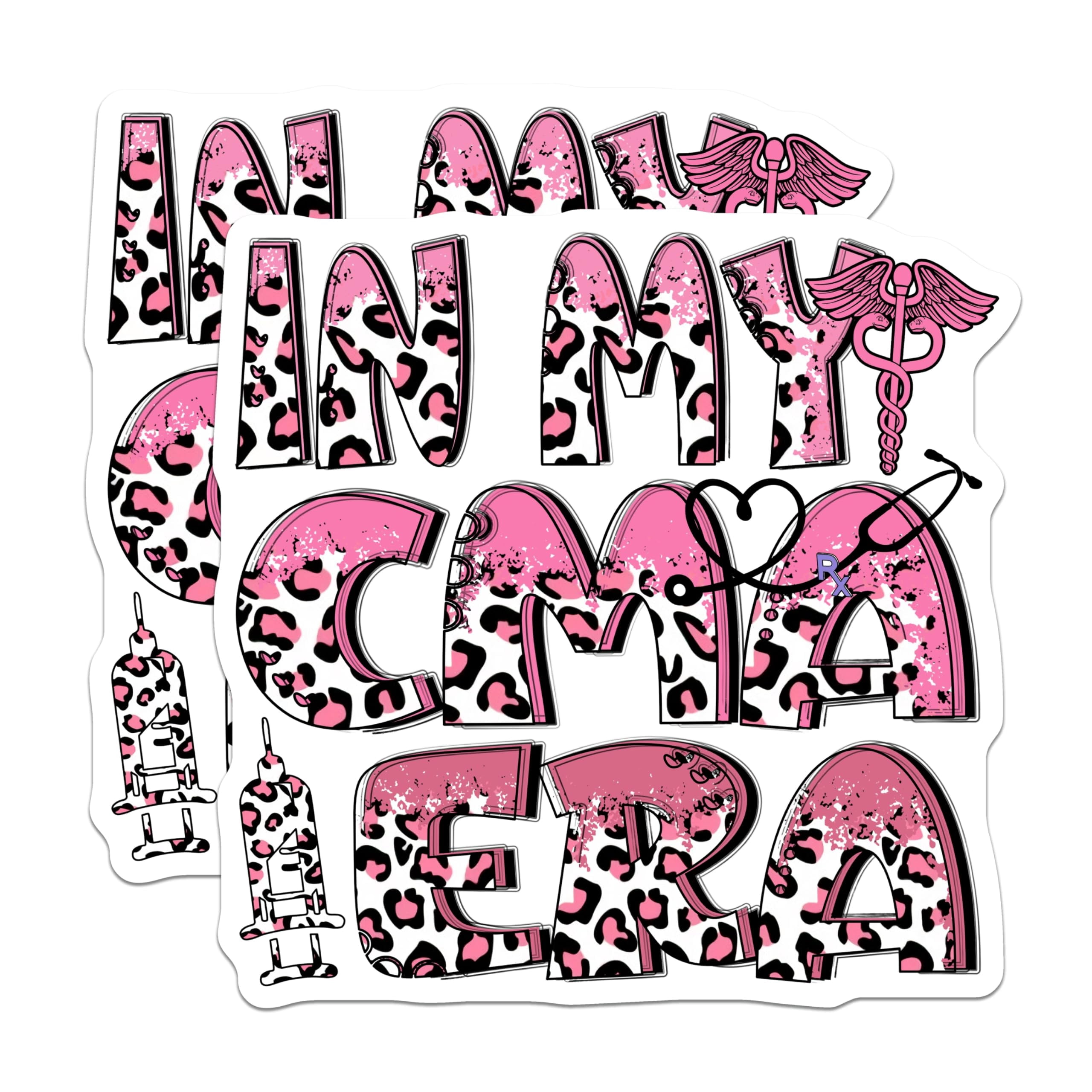 (2 Pack) in My CMA Era Stickers - Medical Assistant - Leopard Print ...