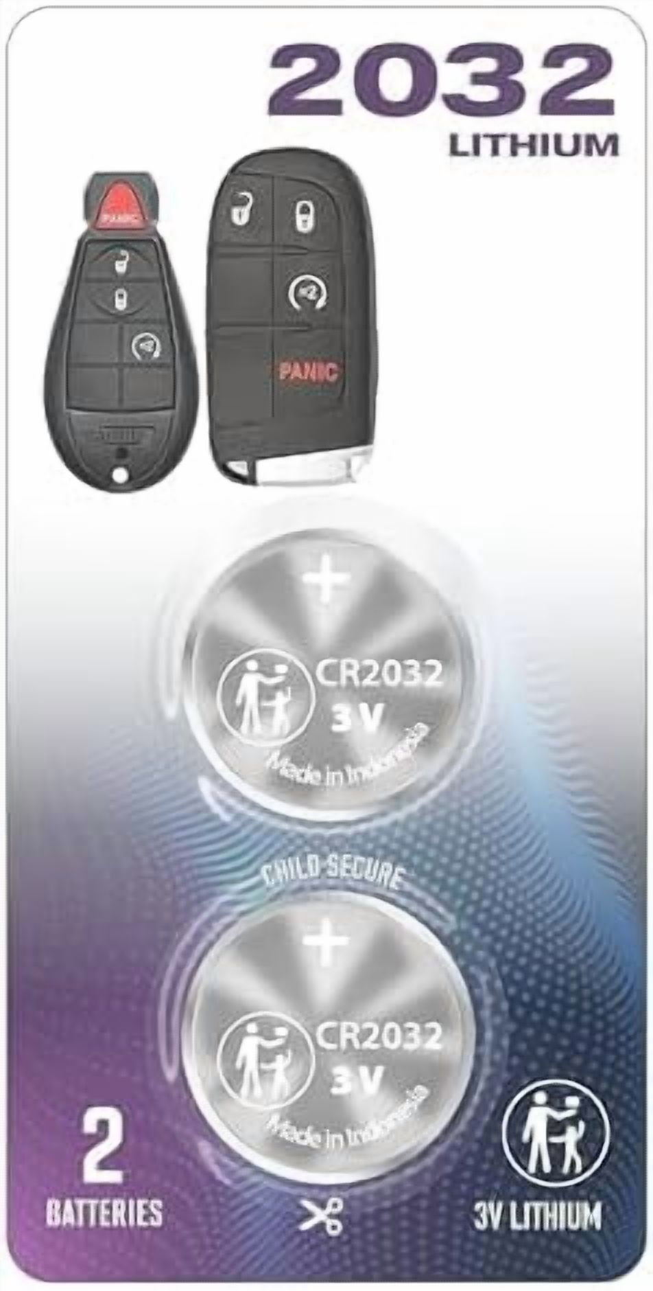 (2 Pack) CR2032 2032 OEM Replacement Fobik Prox (Compatible with Jeep ...