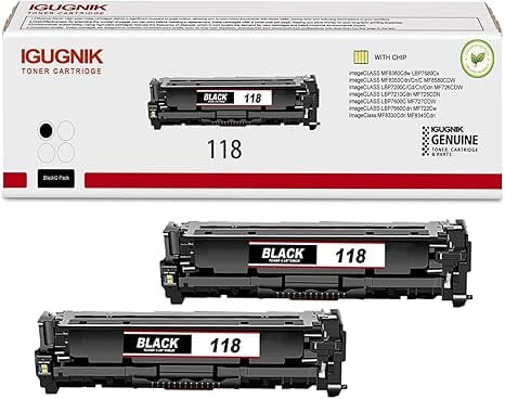 2-Pack CRG 118 High Yield Black Toner Cartridges (with chip ...
