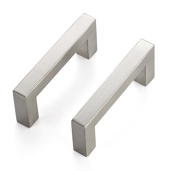 2 Pack Cabinet Handles,3 Inch Brushed Nickel Cabinet Pulls,Kitchen ...