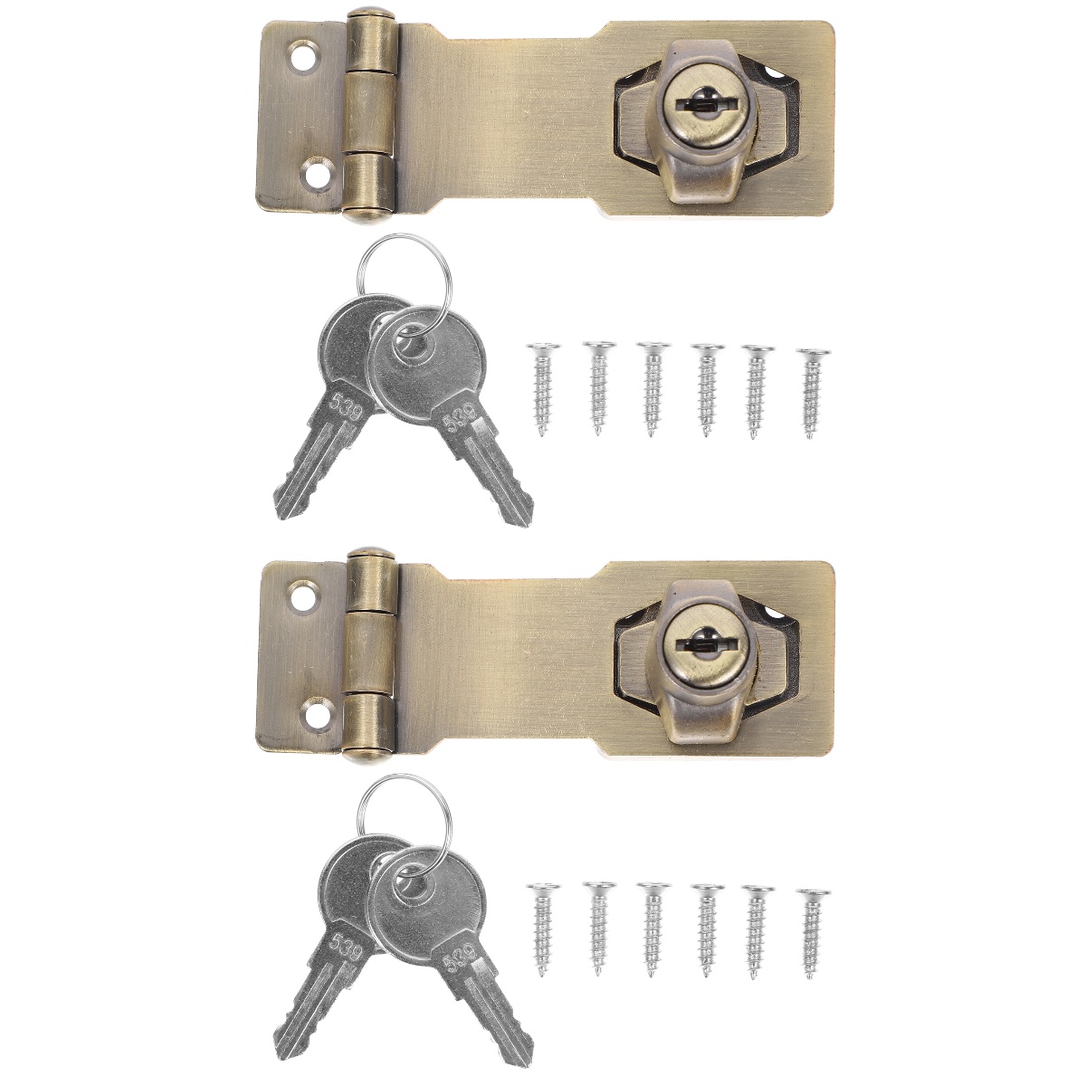 2 Pack Cabinet Hasp Lock Small Doors Lock Lockable Deadbolt Hasp Child ...