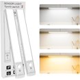 2-Pack Under Cabinet Lights, 1500mAh Rechargeable 52-LED Motion Sensor ...