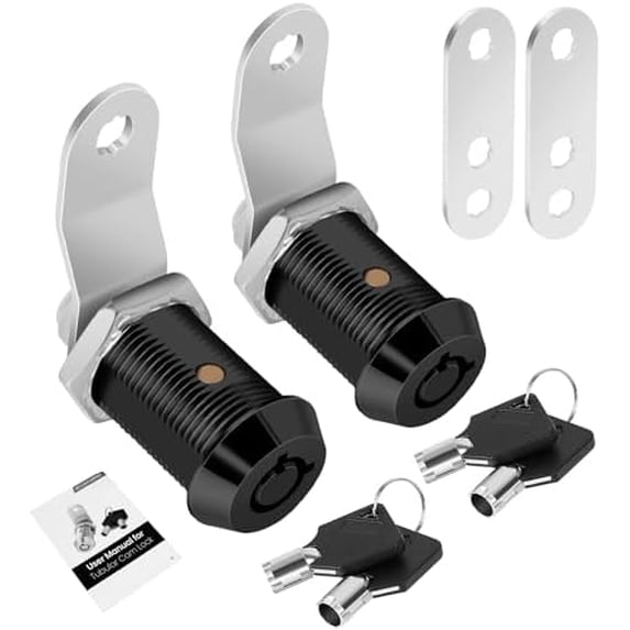 2 Pack Cabinet Lock with Keys, 1" RV Storage Locks Keyed Alike, RV ...
