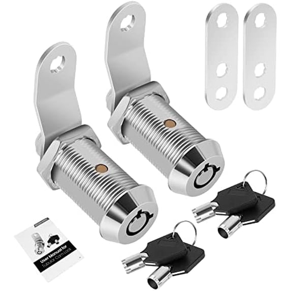 2 Pack Cabinet Lock with Keys, 1-1/8” RV Storage Locks Keyed Alike, RV ...