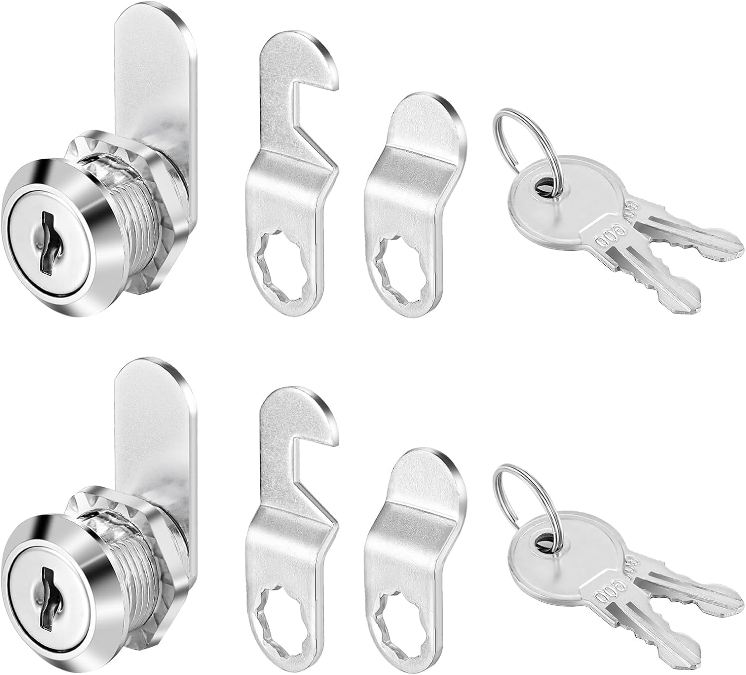 2 Pack Cabinet Locks with Keys, 5/8" Tool Box Lock Zinc Alloy Mailbox Locks with Keys ...