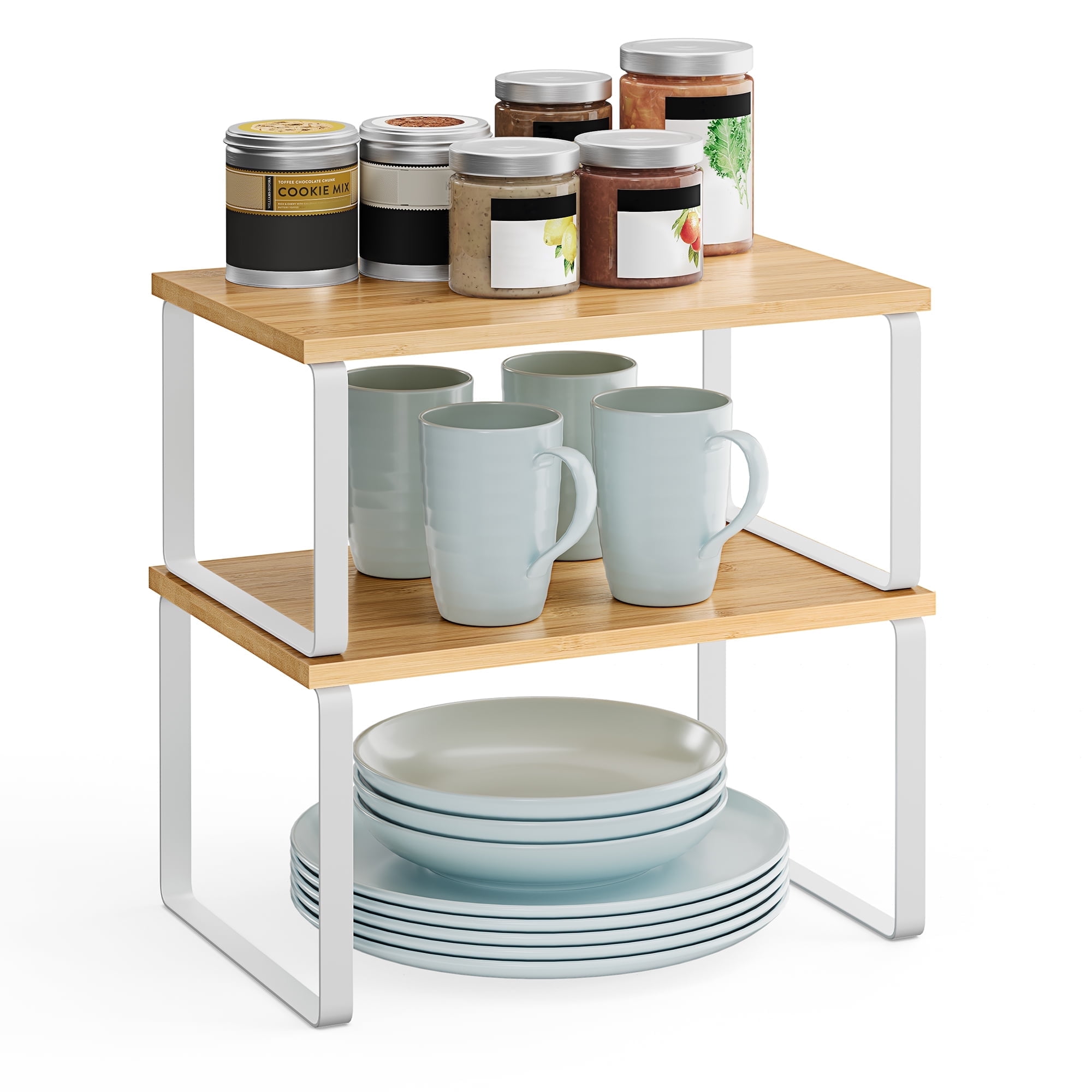 2 Pack Cabinet Organizer Shelf, Kitchen Counter Shelves, Kitchen ...