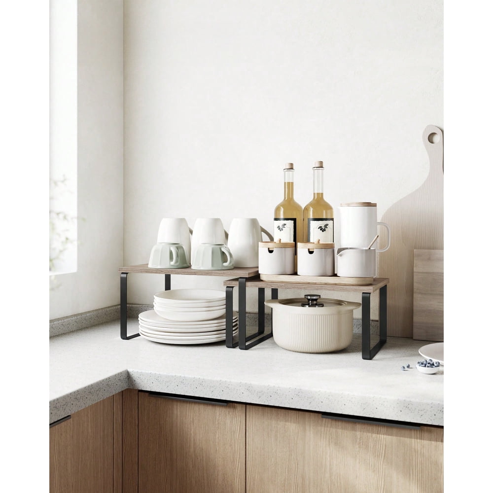 2 Pack Cabinet Organizer Shelf, Kitchen Counter Shelves, Kitchen ...