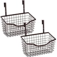 2 Pack Cabinet & Wall Mount Basket, Large Metal Wire Basket Wall Mount ...