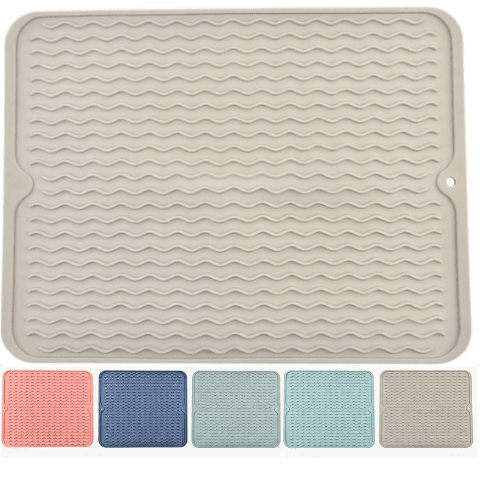2 Pack Caketime Silicone Dish Drying Mat for Kitchen Counter Cooking ...