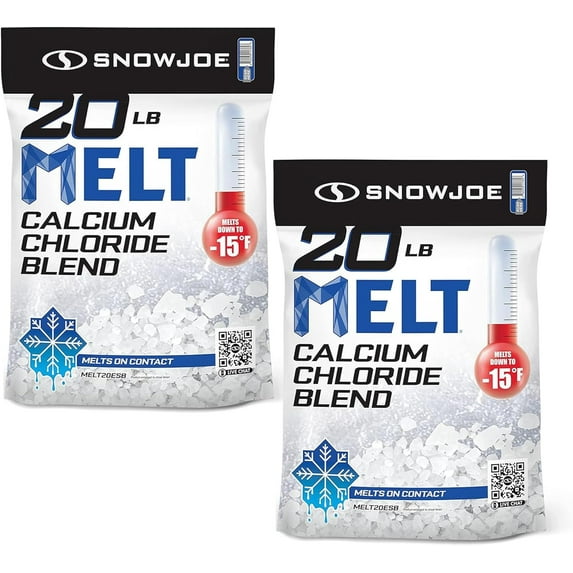 2 Pack Calcium Chloride Blend Snow & Ice Melt Fast-Acting Pellet-Form ...