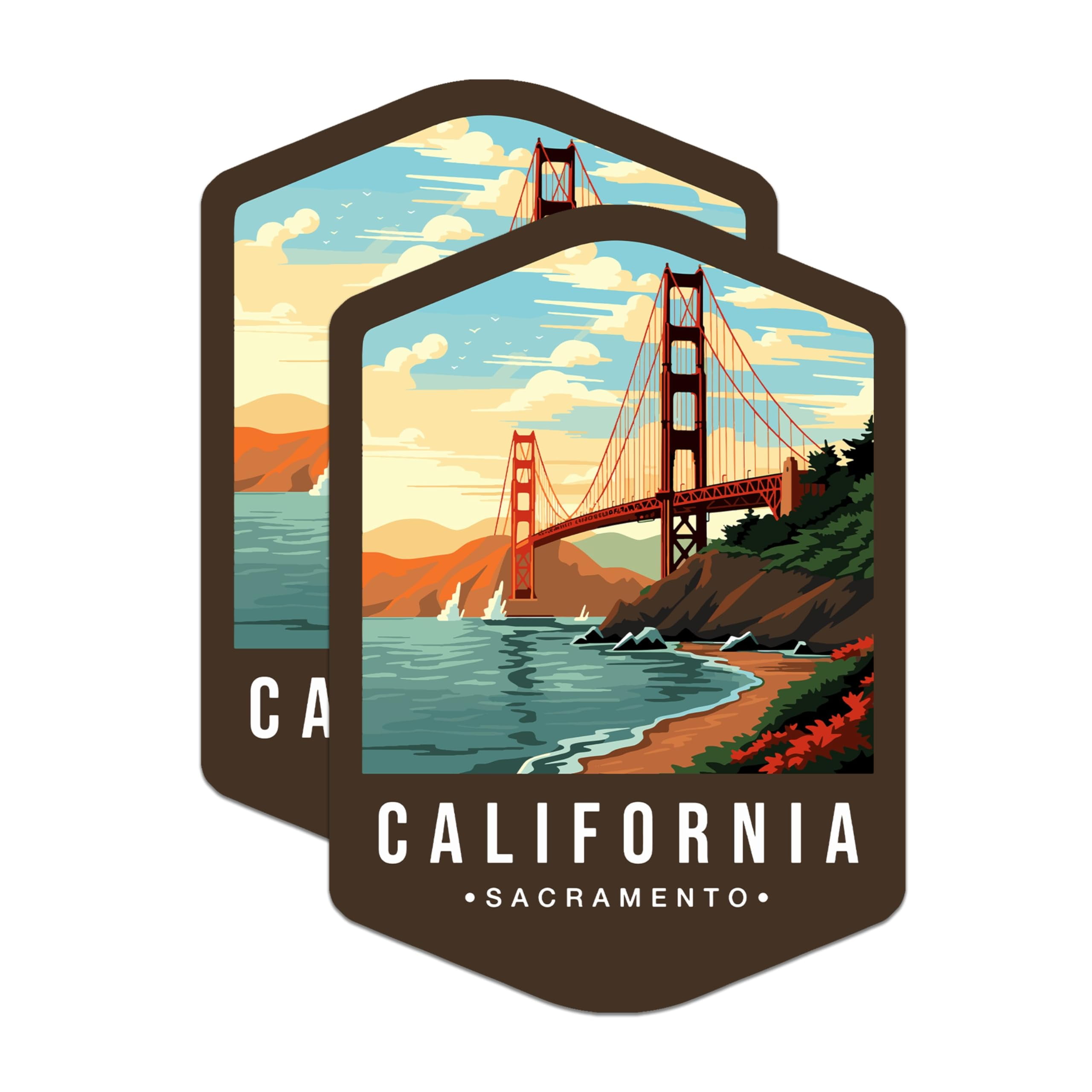 (2 Pack) California State and Capitol Magnets - CA State Magnet ...