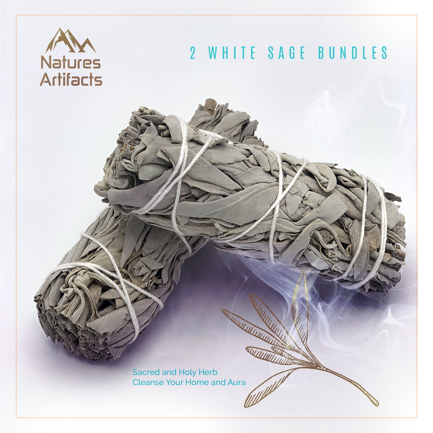 2 Pack - California White Sage Smudge Incense Sticks, 4-5 Inches ...