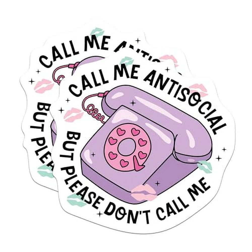 (2 Pack) Call Me Antisocial, But Please Don't Call Me Magnets - Funny ...