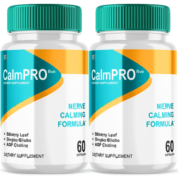 (2 Pack) CalmPro 5 Nerve Support Advanced Maximum Strength Calm Pro ...