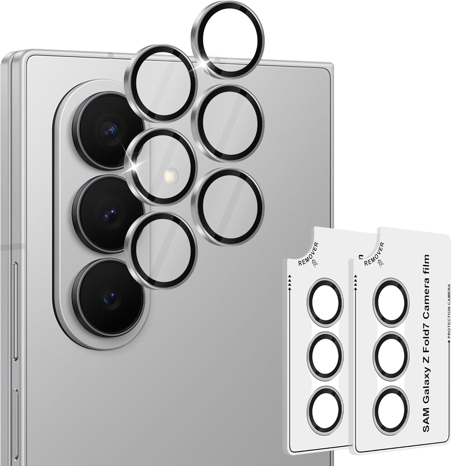 2 Pack Camera Lens Protector Compatible for Samsung Galaxy Z Fold 7 ...