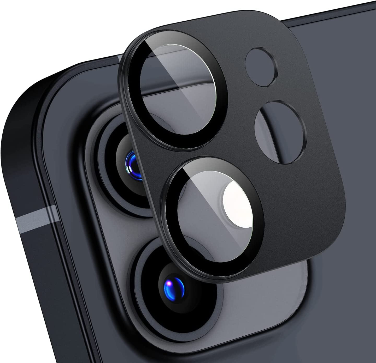 [ 2 Pack Camera Lens Protector for iPhone 12, Aluminum Metal Lens Film ...