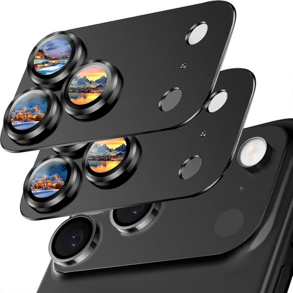 2 Pack Camera Lens Protector for iPhone 17 Pro Max Accessories, Metal ...