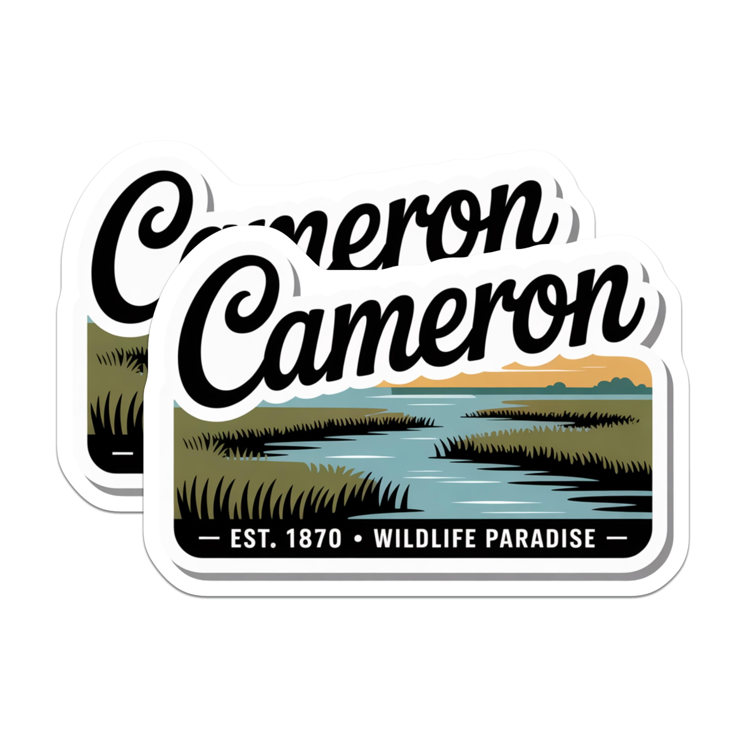 (2 Pack) Cameron Louisiana Magnets - Wildlife Paradise Decor - Bayou ...