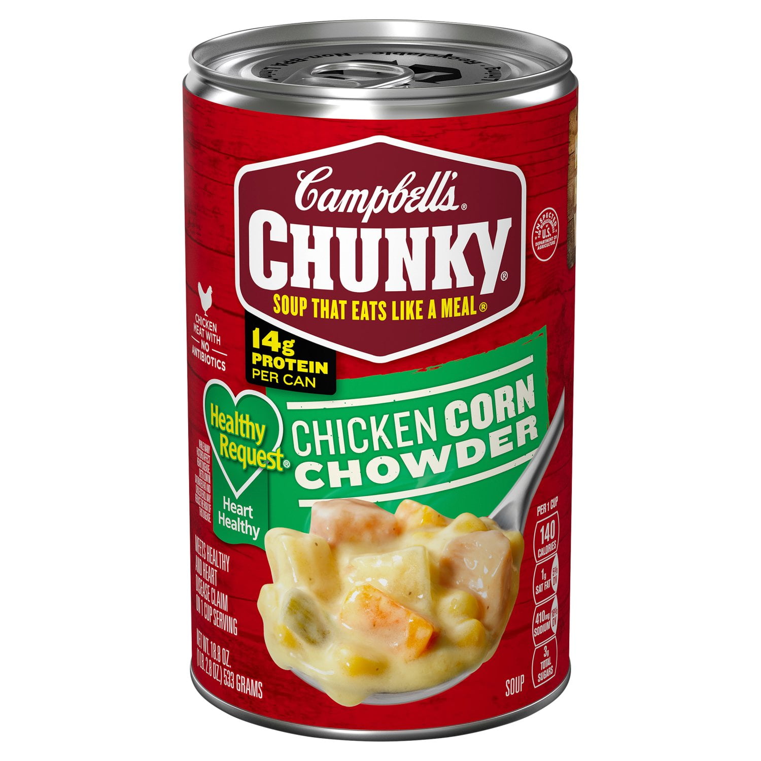 2 Pack - Campbell's Chunky Healthy Request Soup Chicken Corn Chowder 18 ...