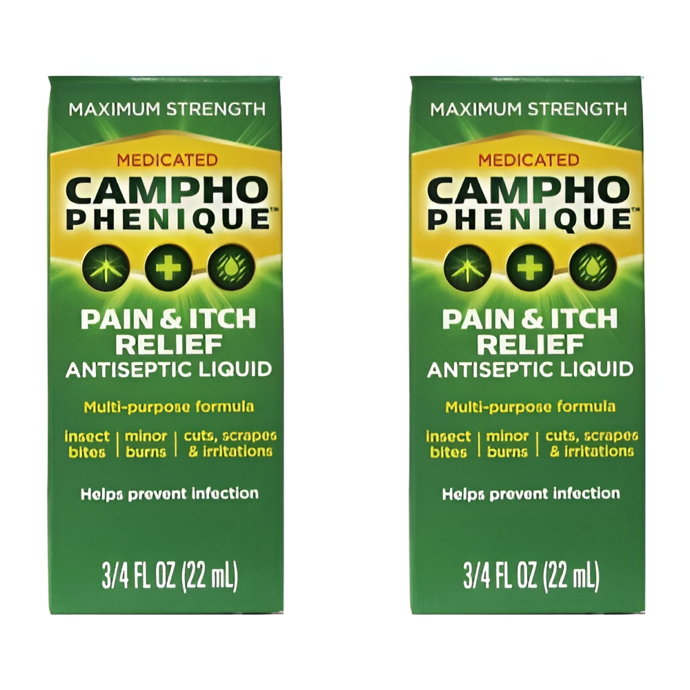 2 Pack - Campho-Phenique Pain Relieving Antiseptic Liquid, 0.75oz Each ...