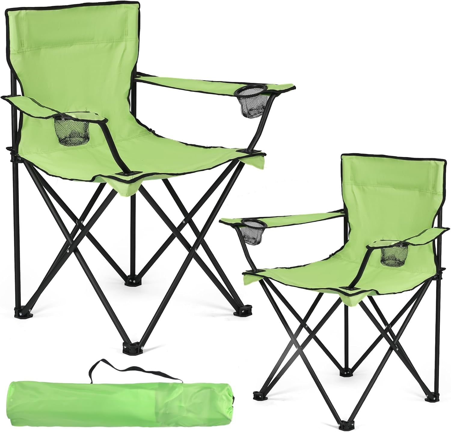 2 Pack Camping Chairs - Lightweight and Supportive Chairs for Adult and ...