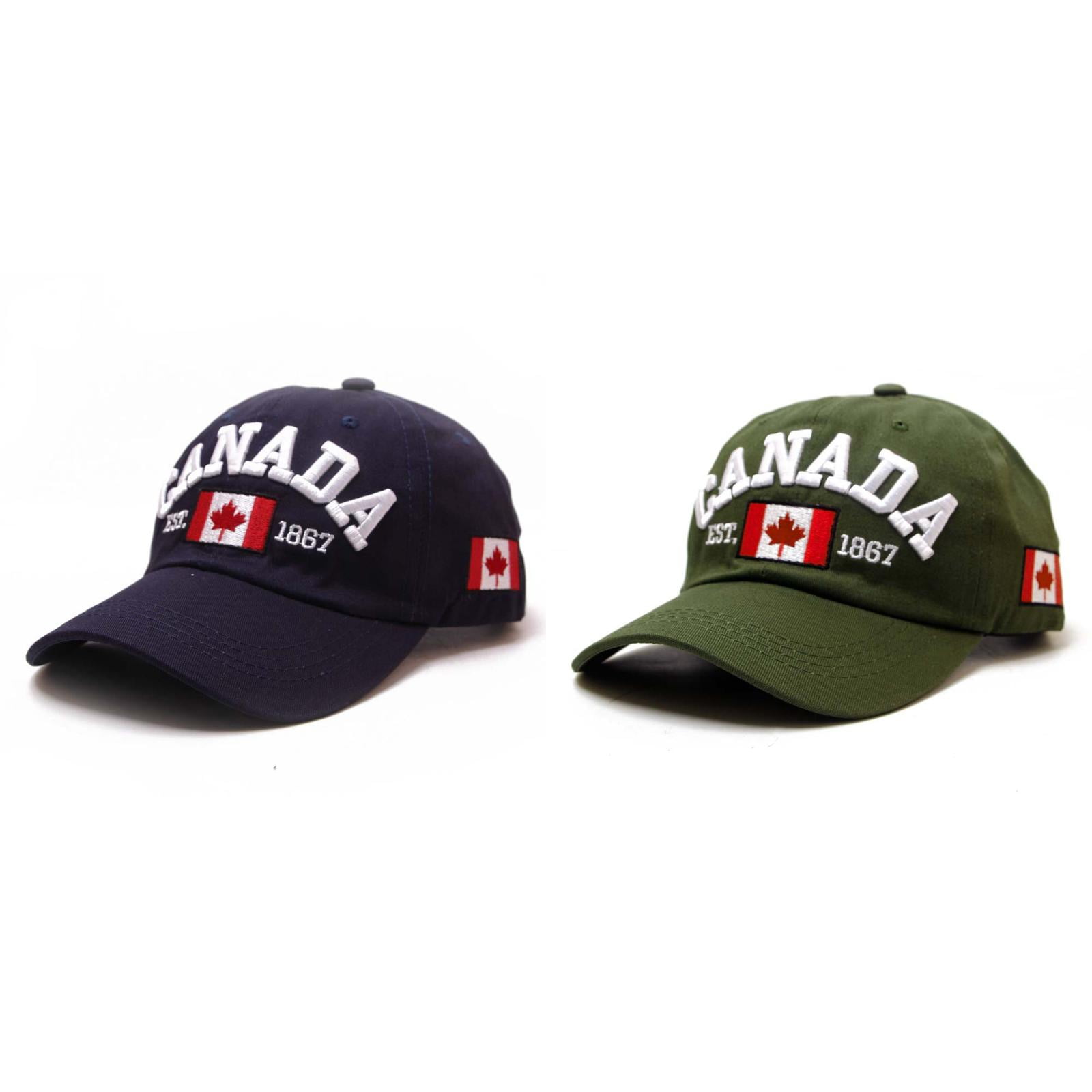 2-Pack,Canada Baseball Cap Canada Day Embroidered Maple Leaf Flag ...