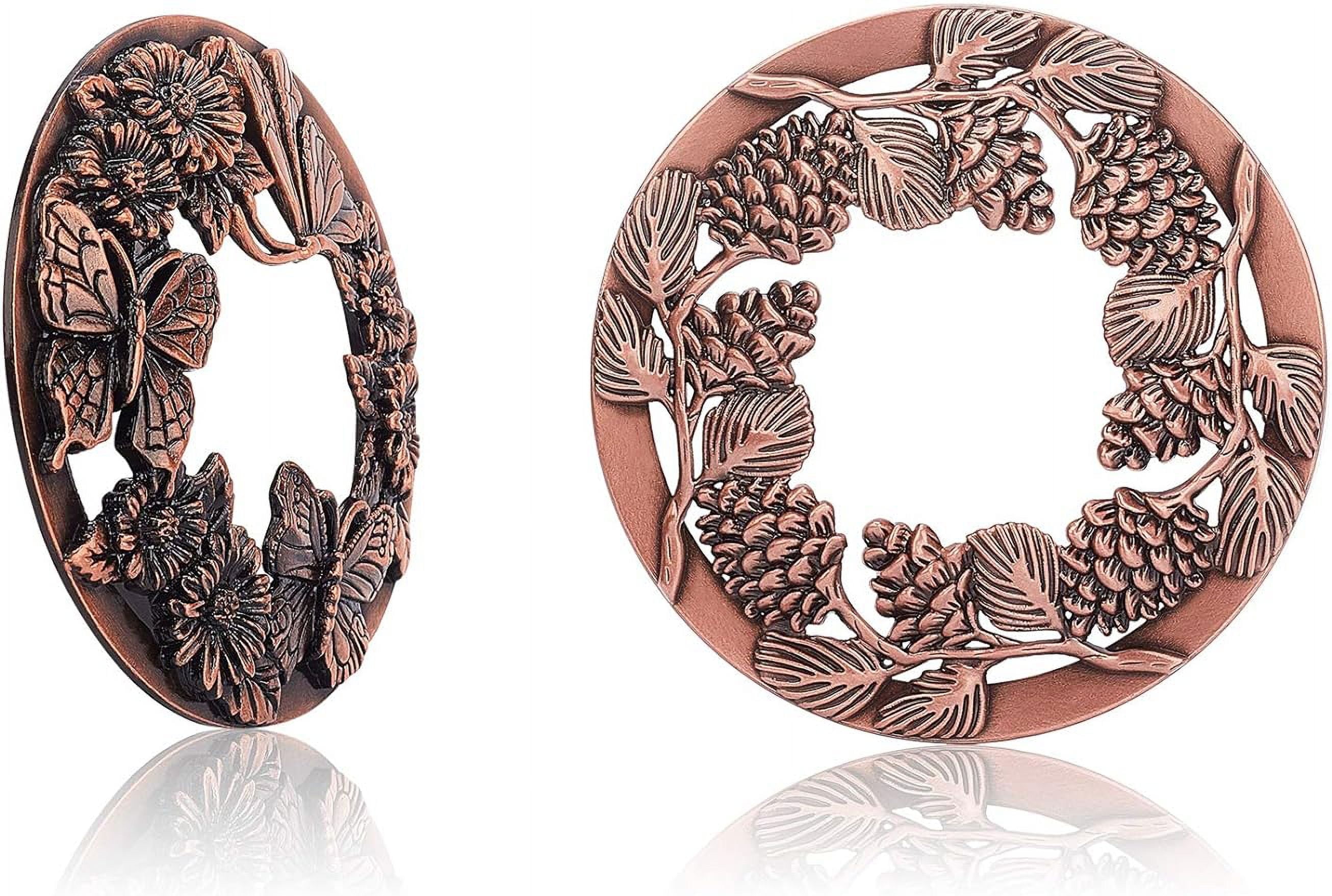 2 Pack Candle Toppers Red Copper Candle Cover Lids Jar Candle ...