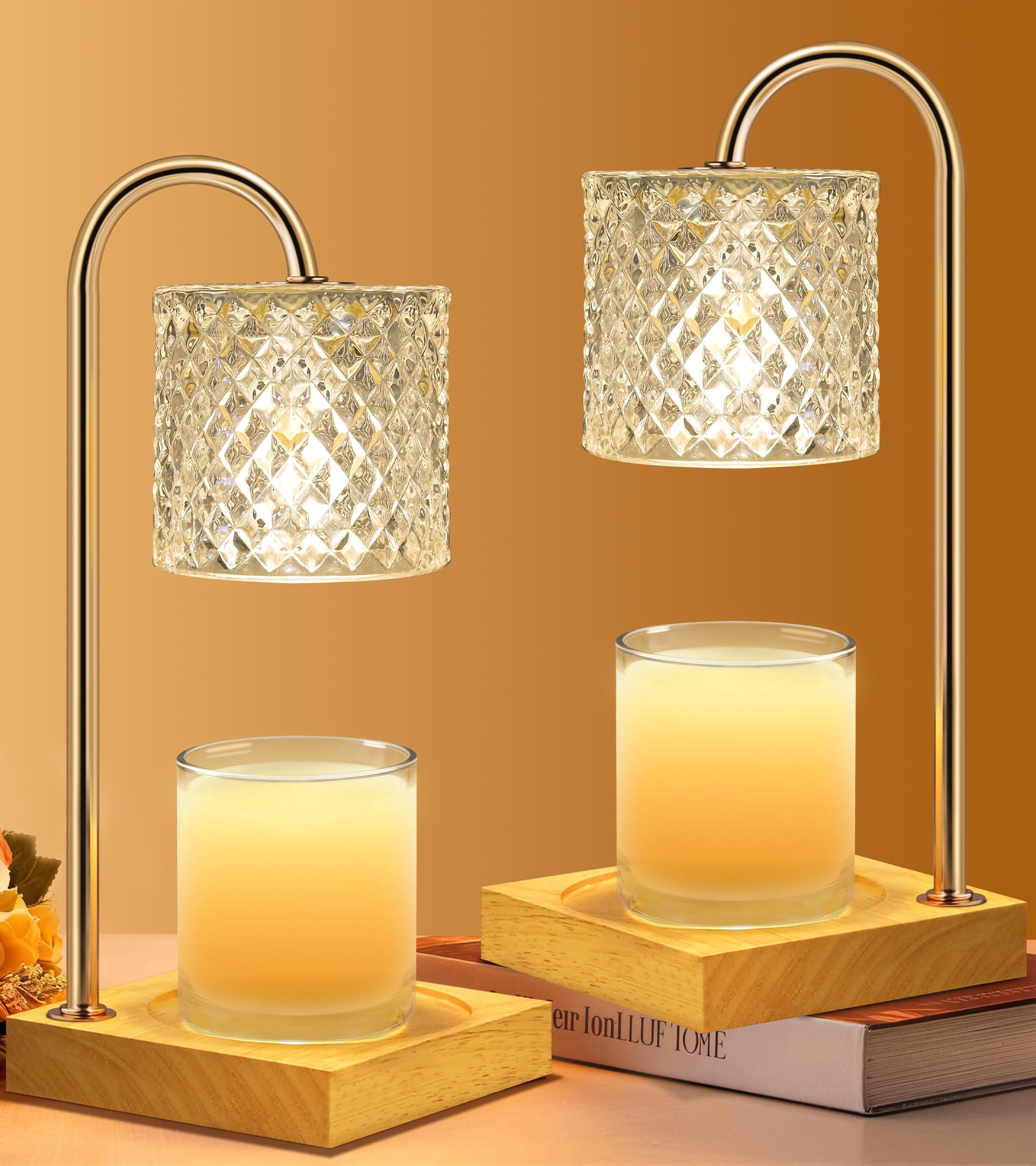 2 Pack Candle Warmer Lamp With Timer & Dimmer Housewarming Birthday ...