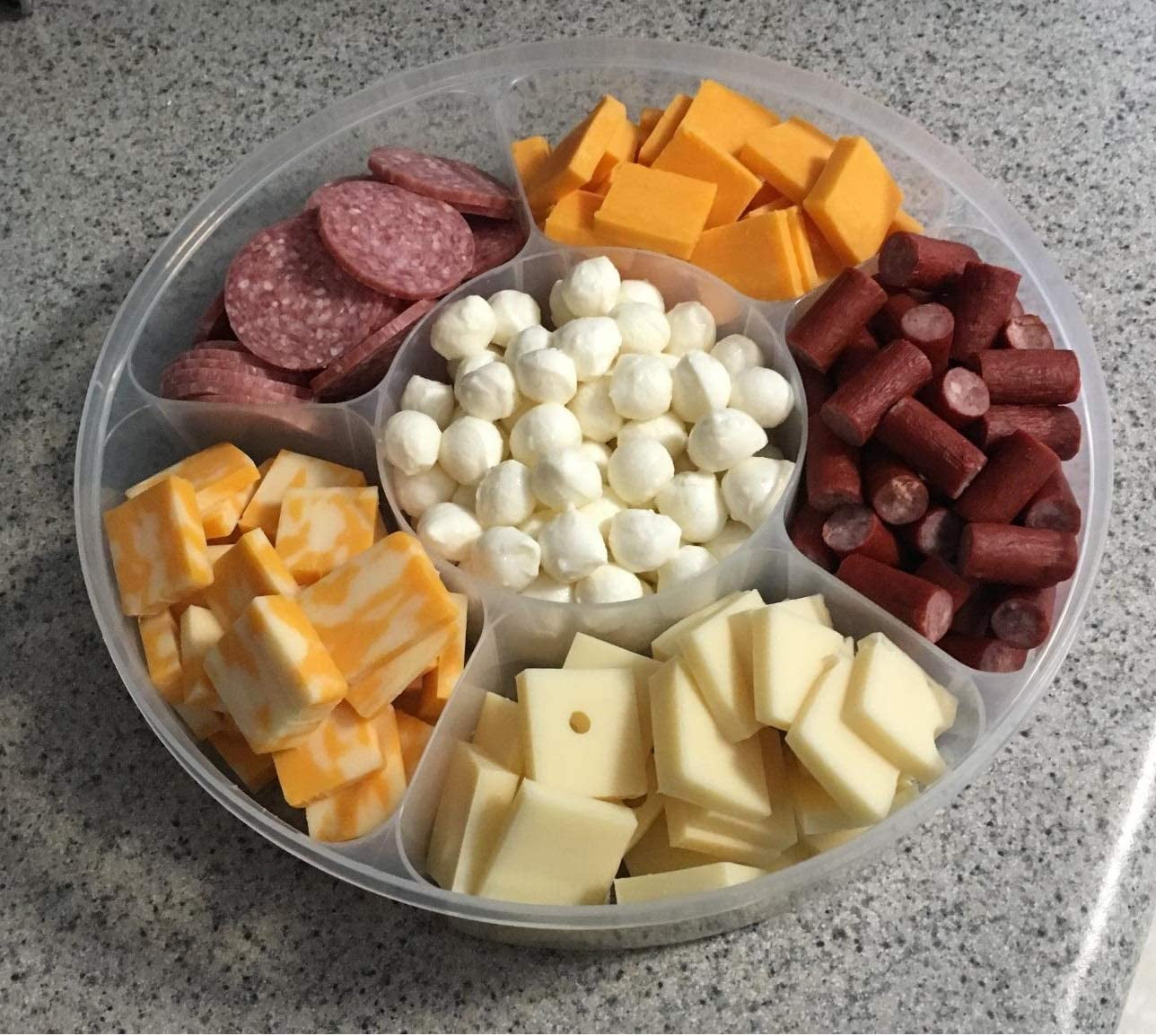 2 Pack - Candy and Nut Serving Container, Appetizer Tray with Lid, 6 ...