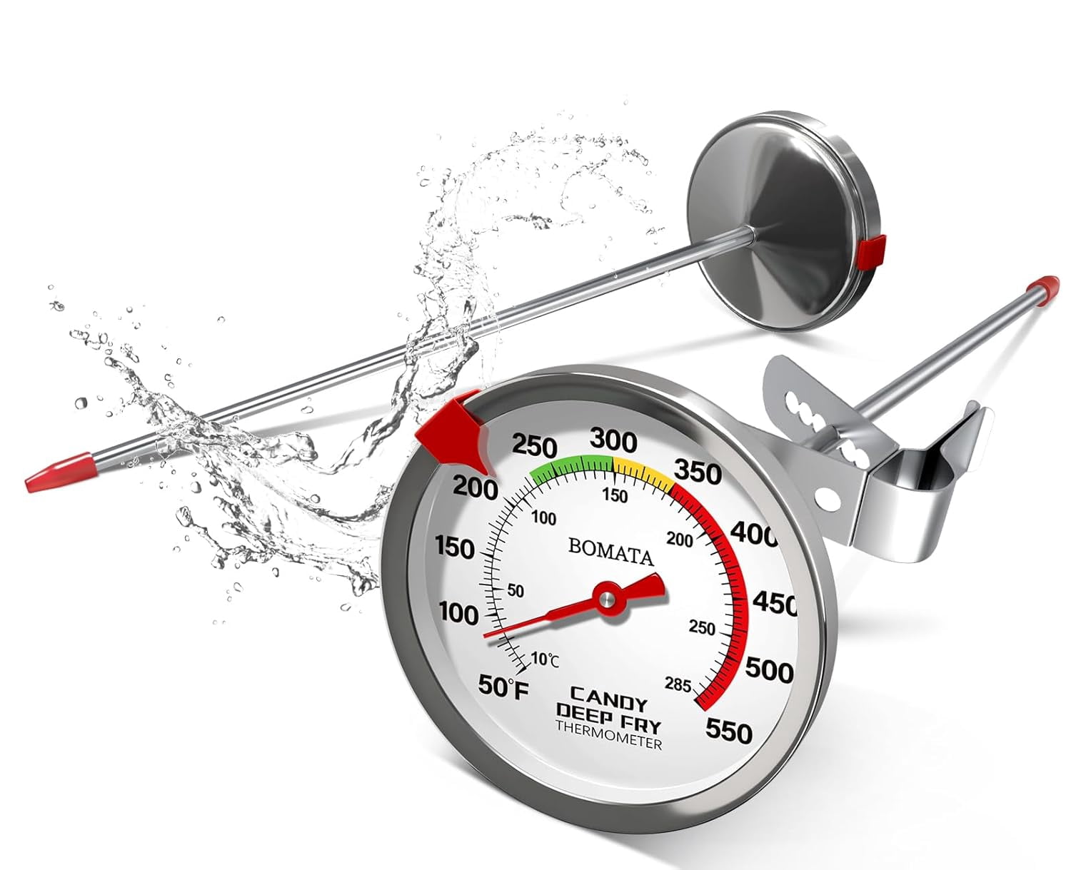 2-Pack Candy Thermometer with Pot Clip, Waterproof IP67 and 2.5 ...