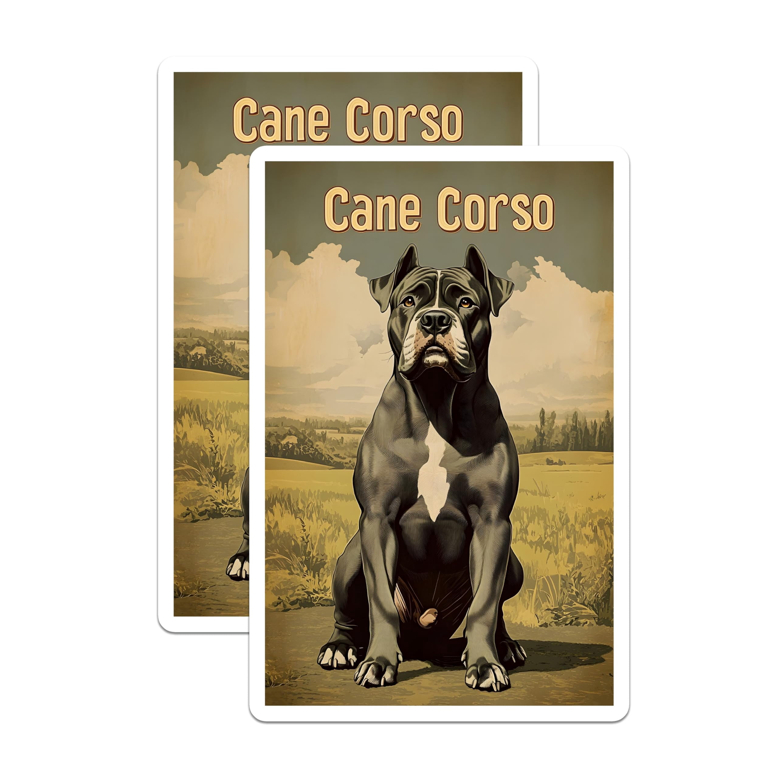 (2 Pack) Cane Corso Stickers - Italian Mastiff Decal - Dog Lover ...
