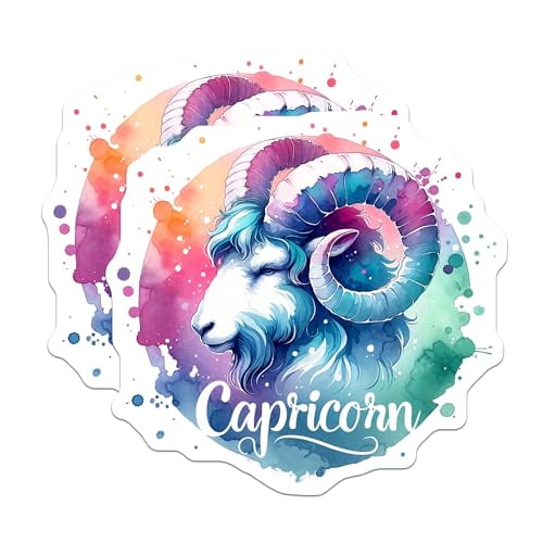 (2 Pack) Capricorn Magnets - Zodiac Sign Decor - Astrology Art ...