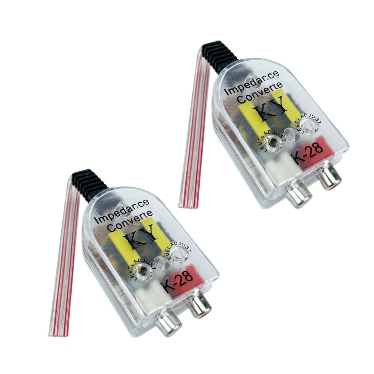 2 Pack Car Audio High to Low Converter K-28 RCA Line Level Impedance ...
