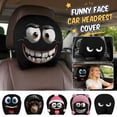 2 Pack Car Headrest Covers, 24×26cm Funny Cartoon Print Polyester ...