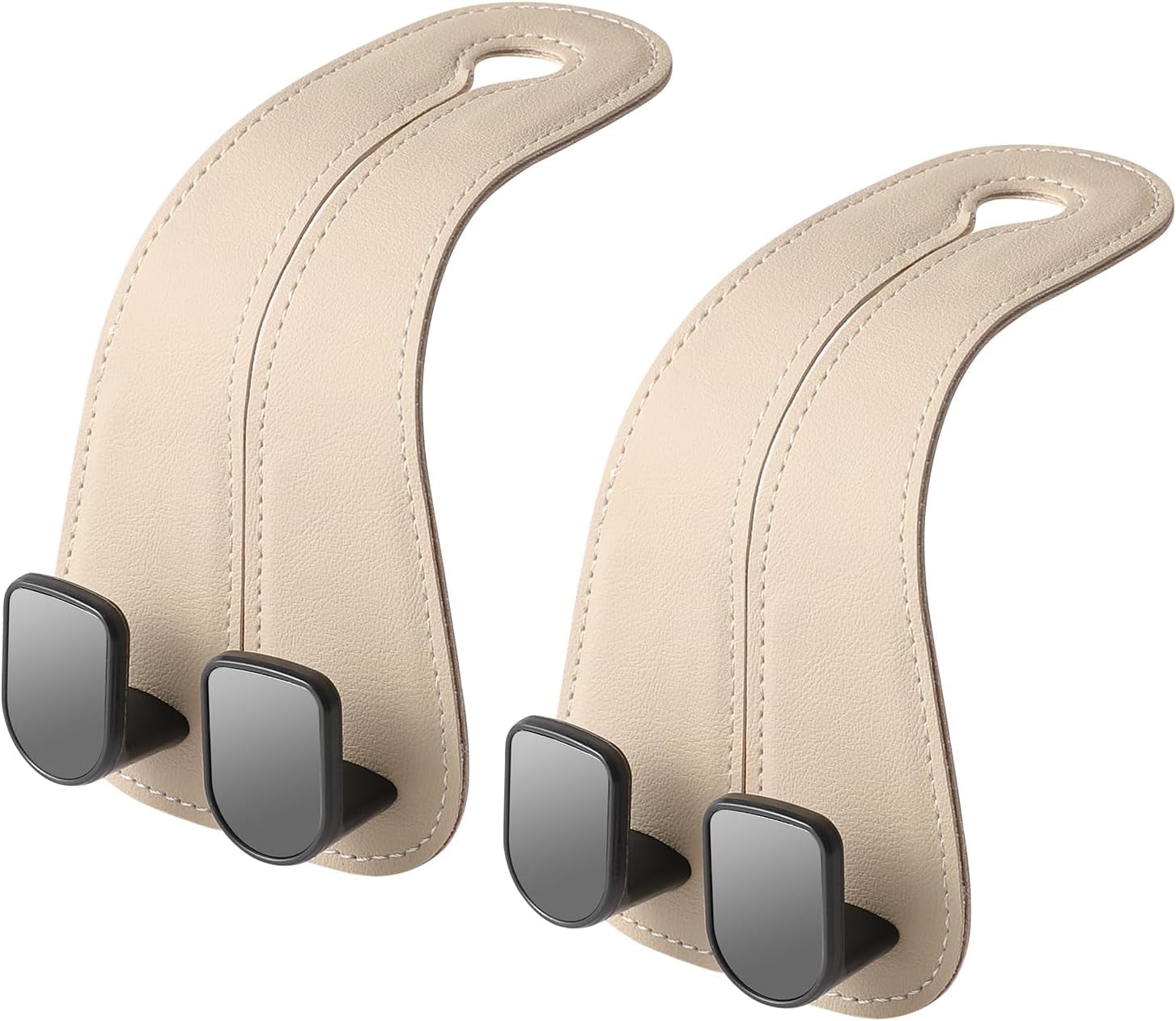 2 Pack Car Headrest Hooks for Purses and Bags Cute Leather Car Seat ...