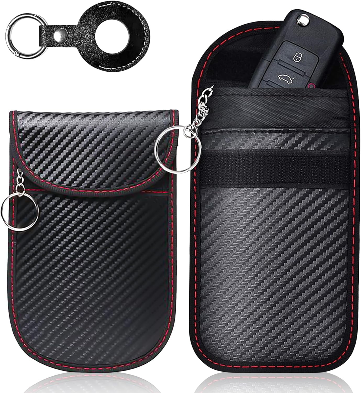 2 Pack Car Keycase Protective Bag， Car Signal Blocking Key Fob ...