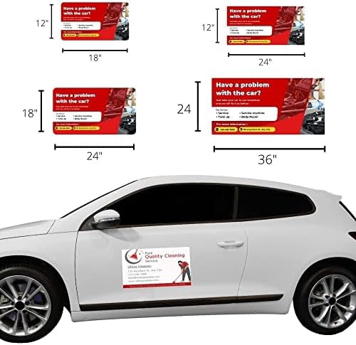 2 Pack Car Magnet | Personalized Your Business with Full Color Image ...