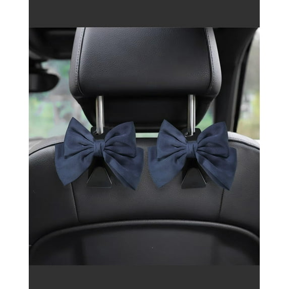 2 Pack Car Purse Hooks, Cute Bow Car Seat Headrest Hook Hanger for ...